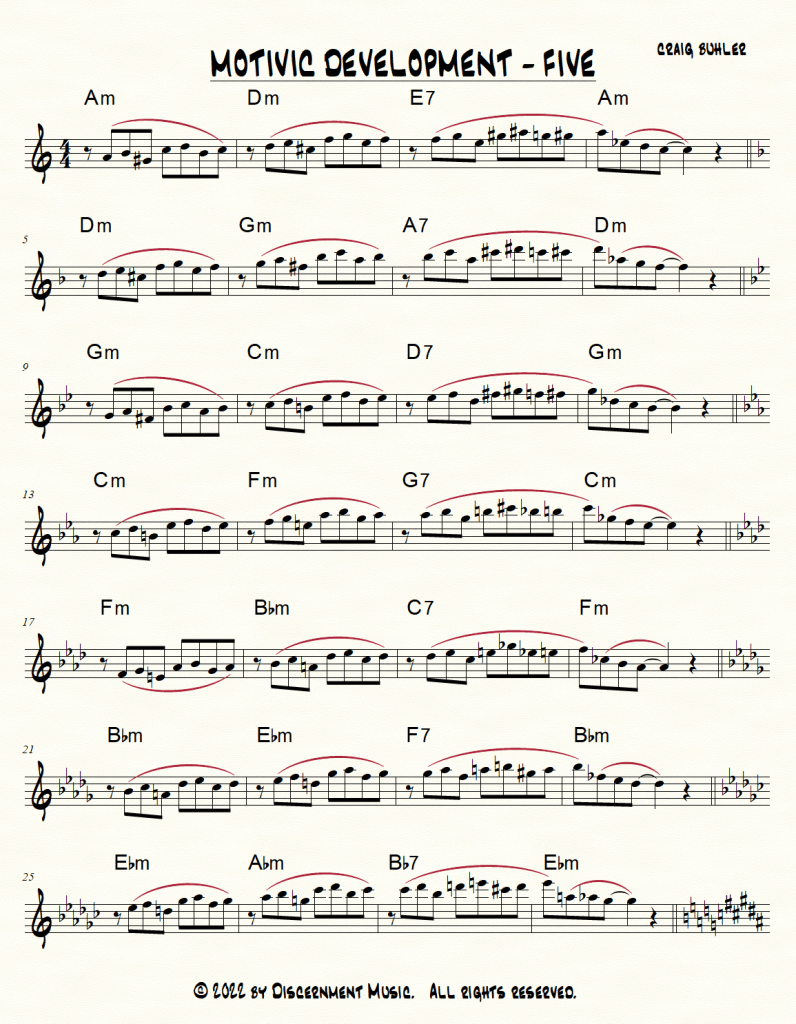 Demystifying Motivic Development – CRAIG BUHLER JAZZ