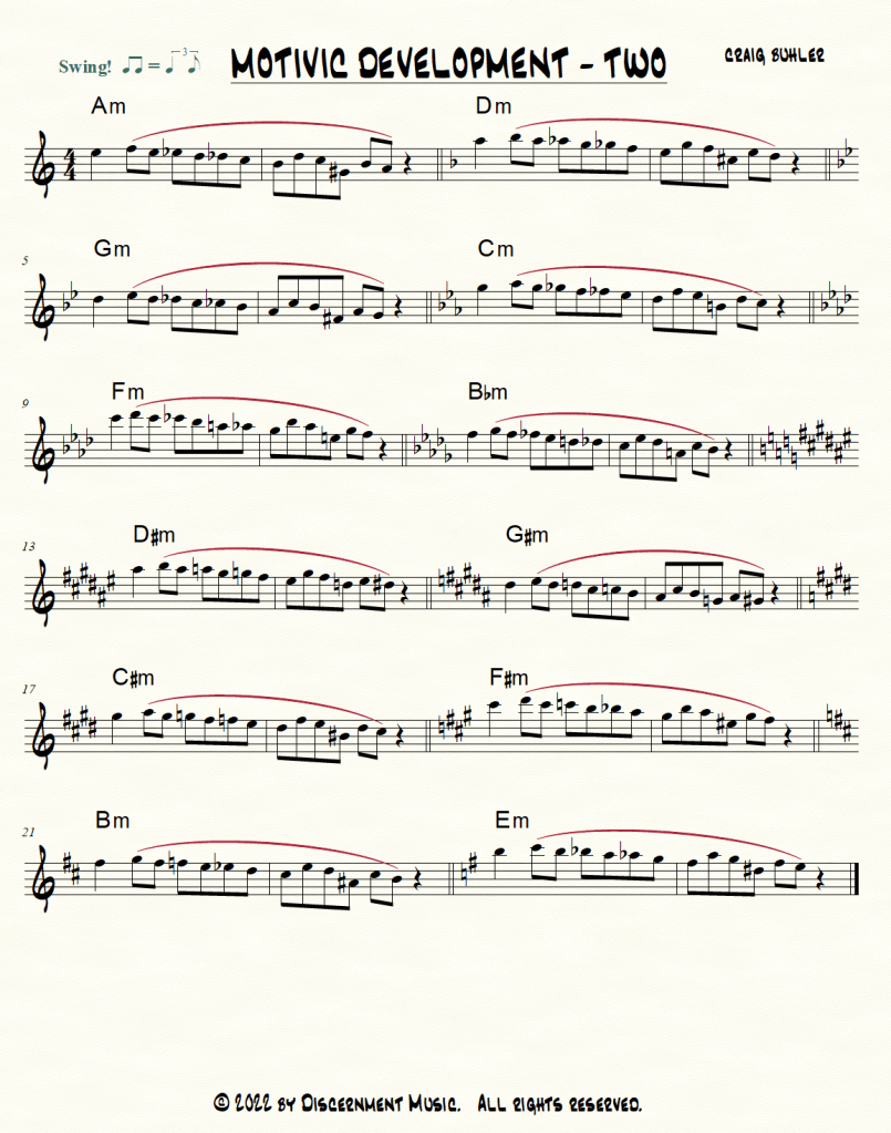 Demystifying Motivic Development – CRAIG BUHLER JAZZ